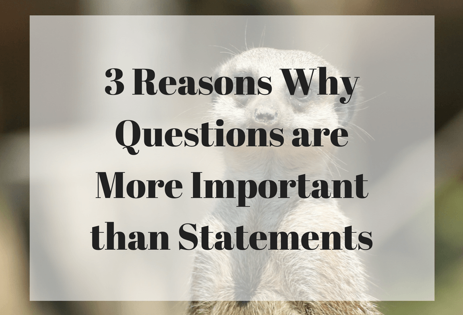 3 Reasons Why Questions are More Important than Statements - Steve ...